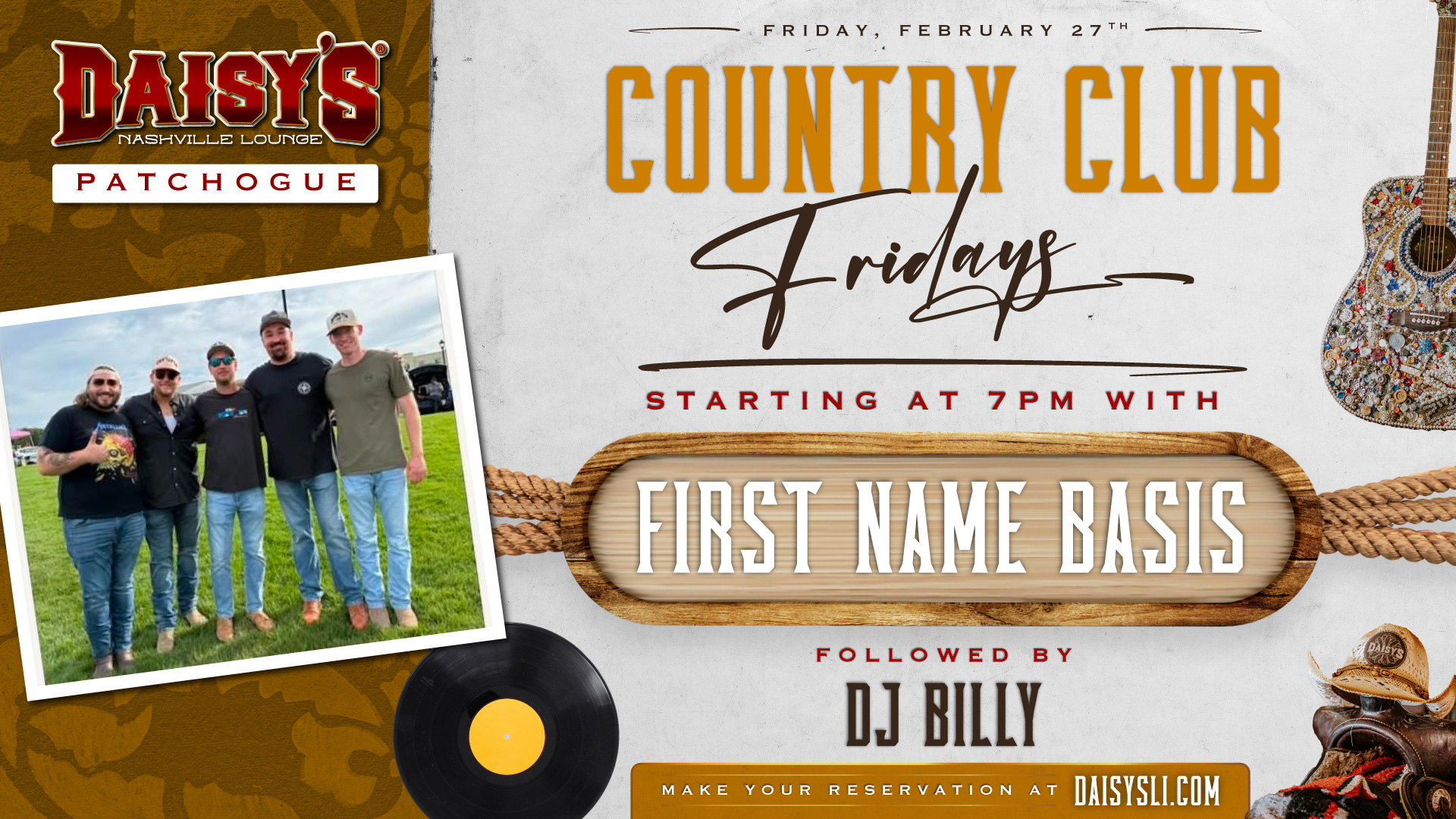 First Name Basis - Daisy's Long Island